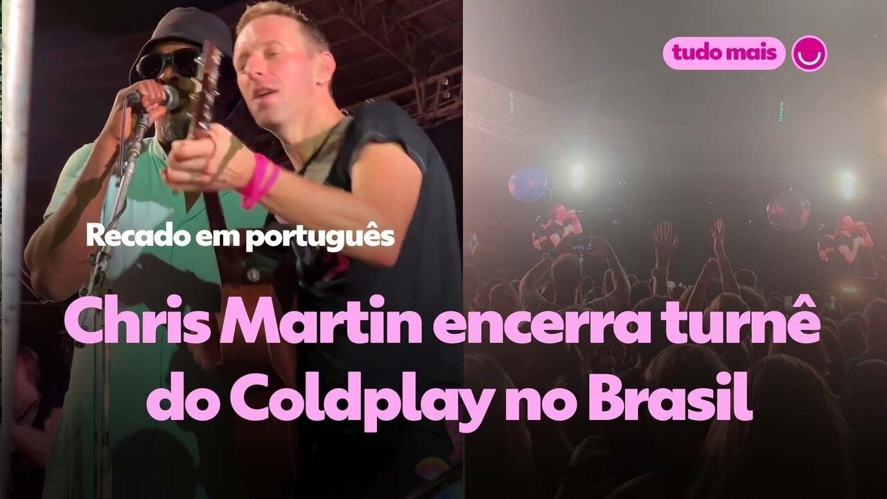 Chris Martin encerra turnê do Coldplay no Brasil com recado em ...