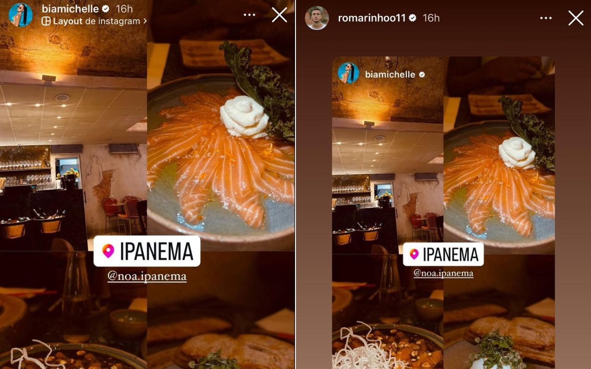 Assumidos? Bia Michelle e Romarinho jantam juntos no Rio | Famosos | gshow