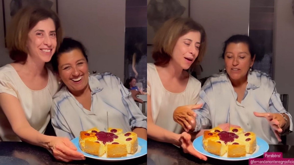 Regina Casé e Fernanda Torres mostram 'desastre' em bolo de aniversário ...