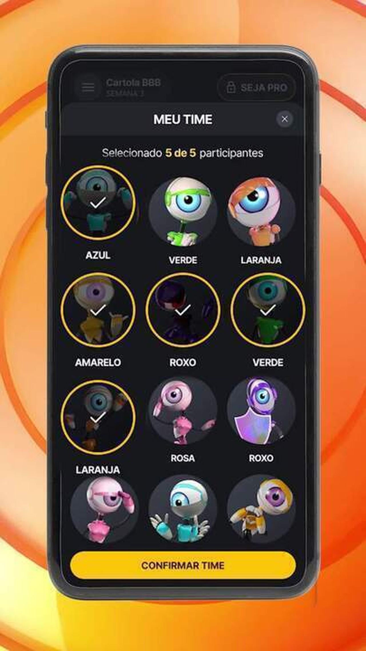 Janela de Escalação do Cartola BBB fechada | Gshow