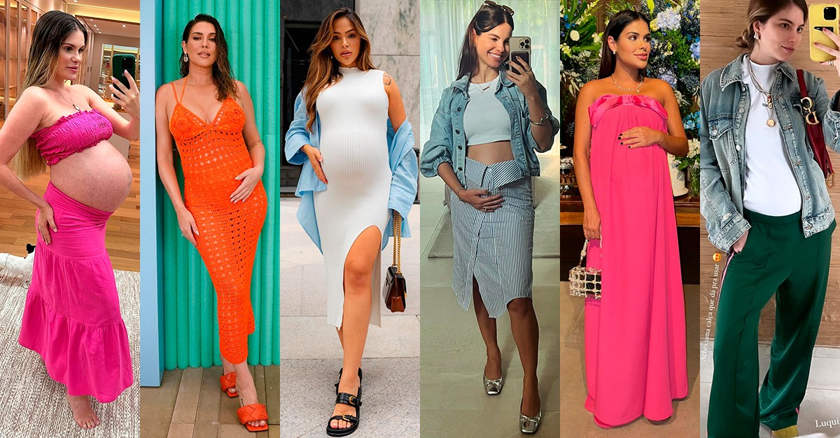 Grávidas e estilosas: inspire-se nos looks das famosas durante a ...