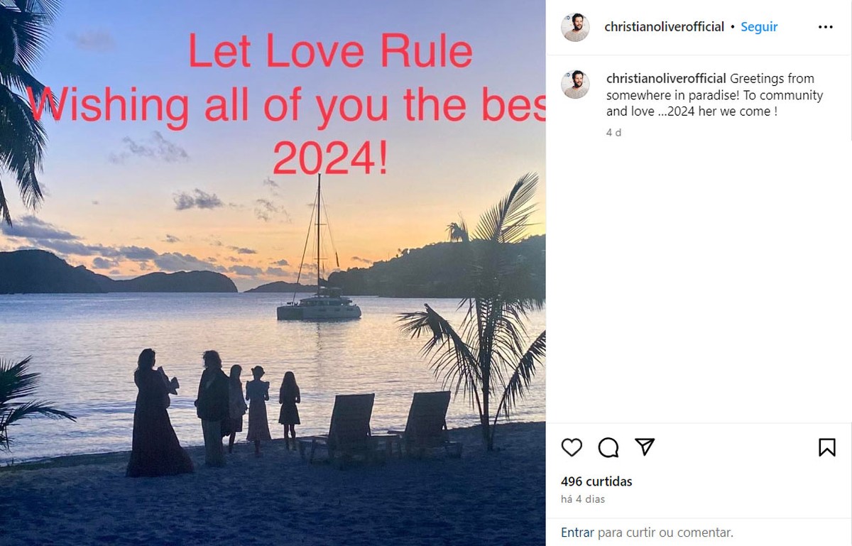 'Deixe o amor mandar', publicou ator Christian Oliver em última foto ...