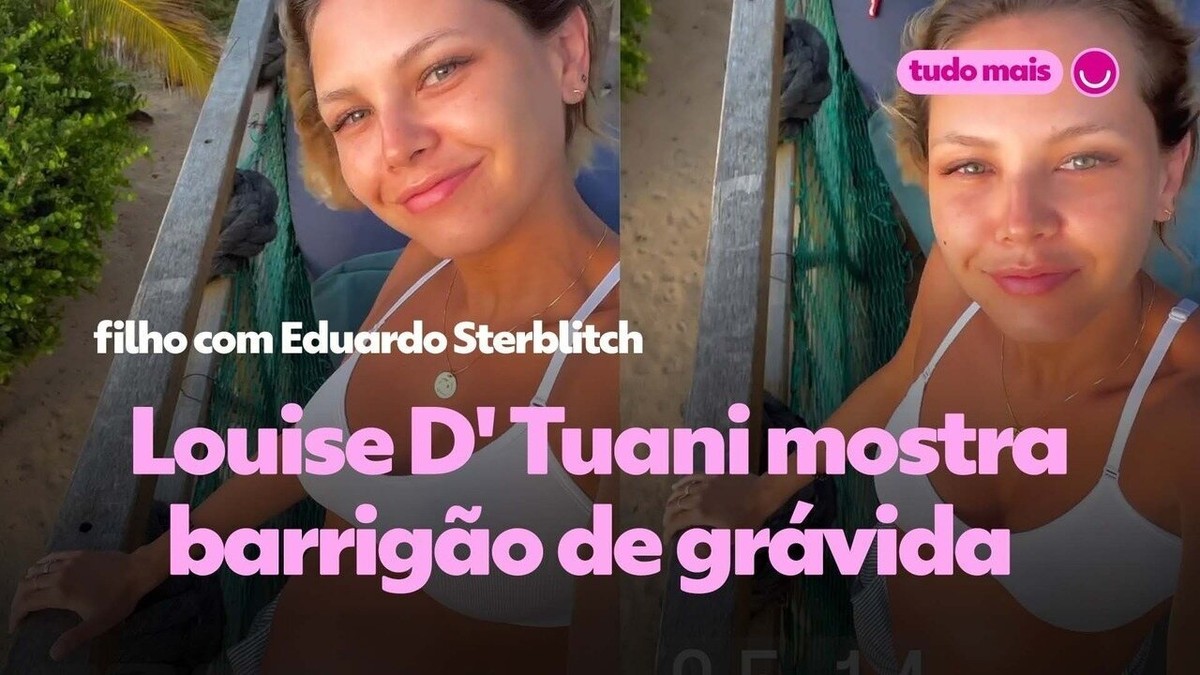 Louise D' Tuani posa com o barrigão de grávida e encanta seguidores ...