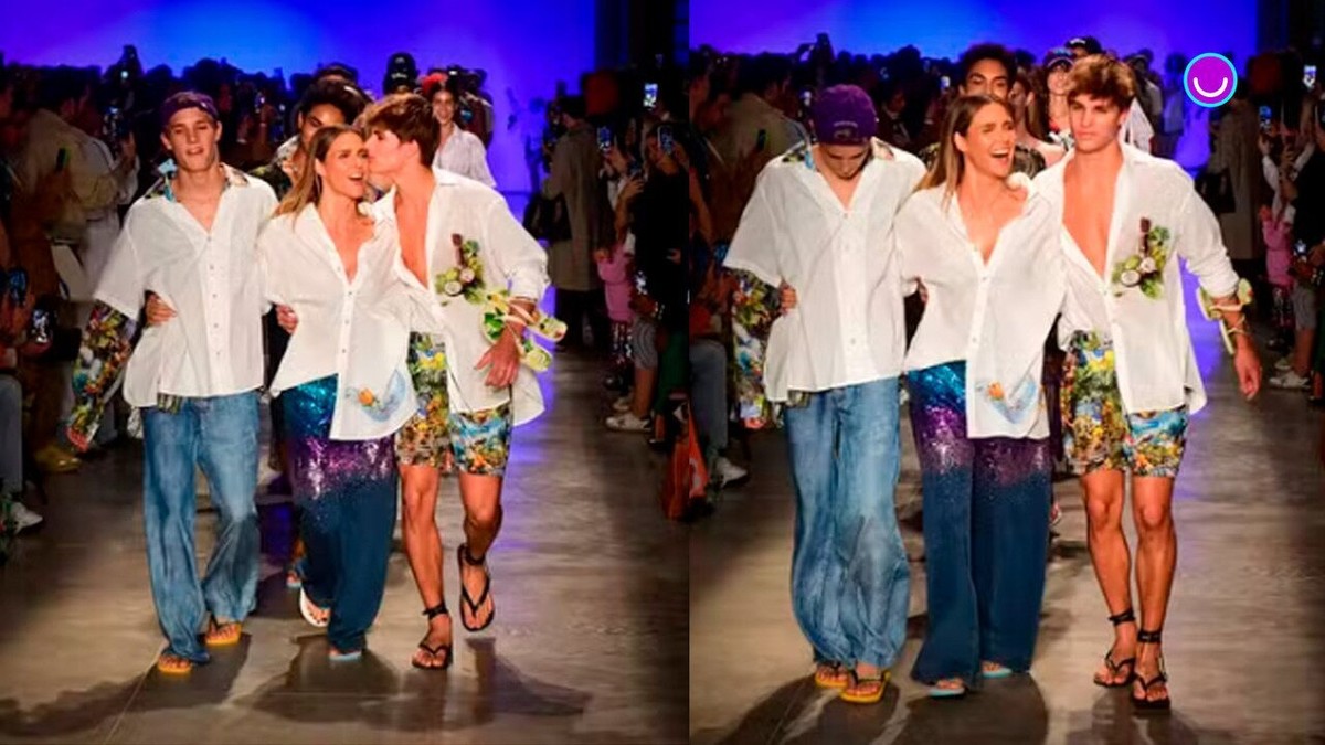 Fernanda Lima faz 'comeback' como modelo ao lado dos filhos gêmeos no ...