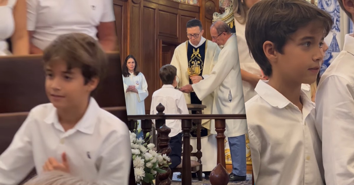 Filho de Paulo Ricardo faz primeira comunhão e cantor celebra ...